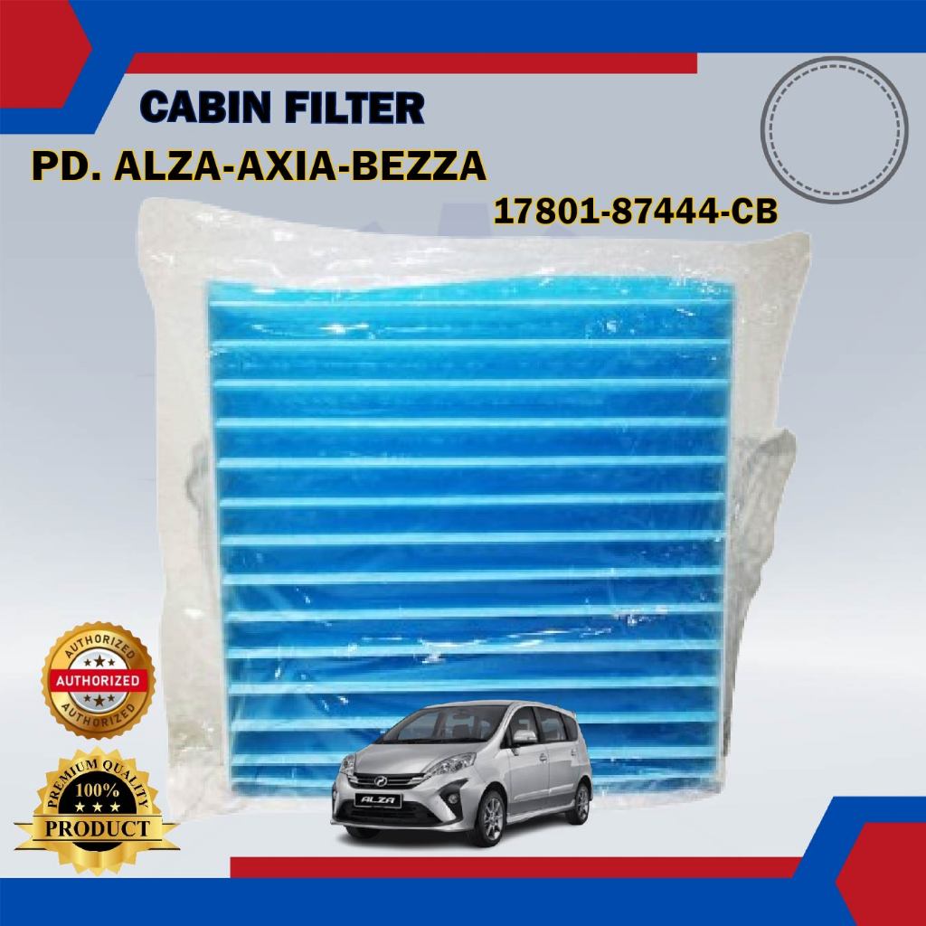 Cabin Filter Carbon (Blue)-Perodua Alza-Bezza-Myvi Lagi Best-Icon-D20N ...