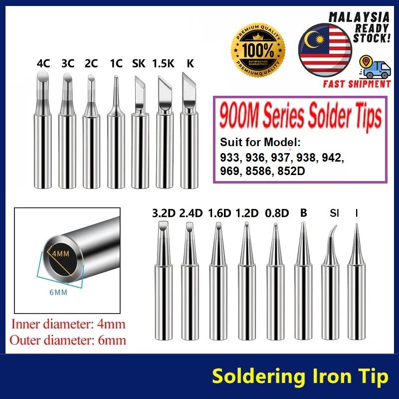 Soldering Iron Tip 900M-T Solder Iron Replacement for Hakko/Kasadi ...