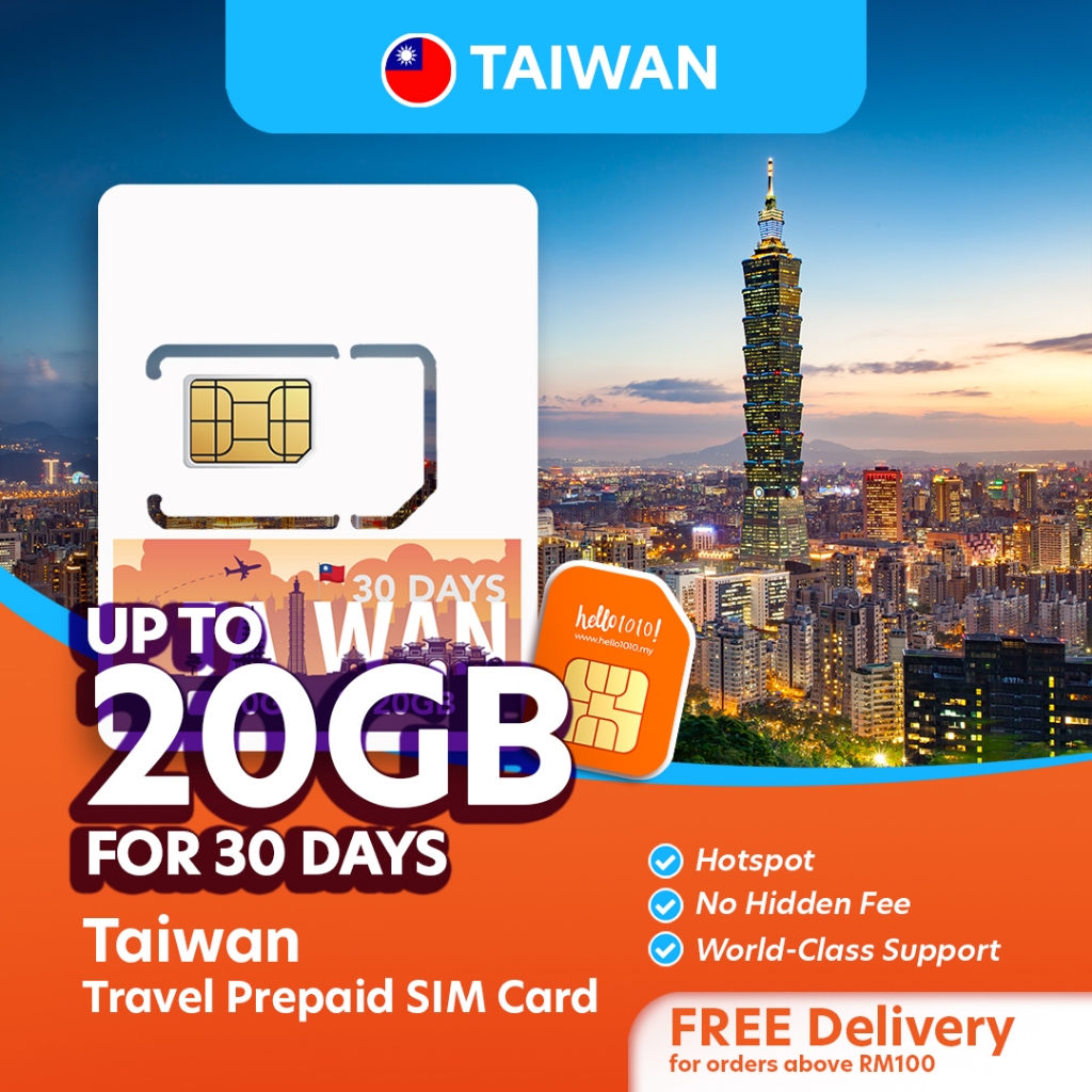 Hello1010 Taiwan Travel Prepaid Sim Card | Shopee Malaysia