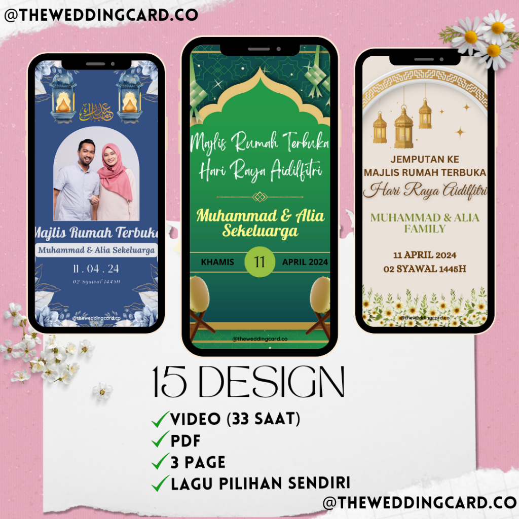 Kad Digital | E-Card Invitation | Video Jemputan Rumah Terbuka, Open ...