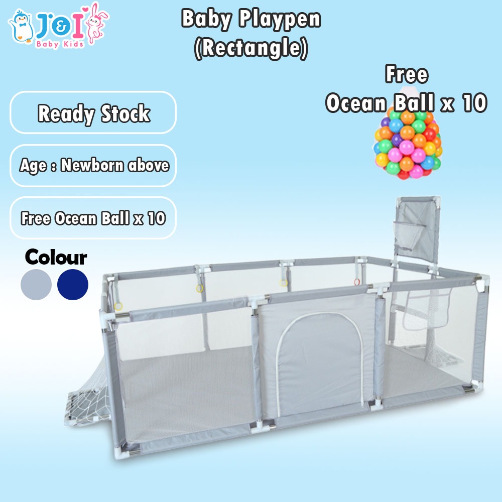 Baby Playpen Rectangle Playground Playpen Portable Indoor Outdoor Kids ...