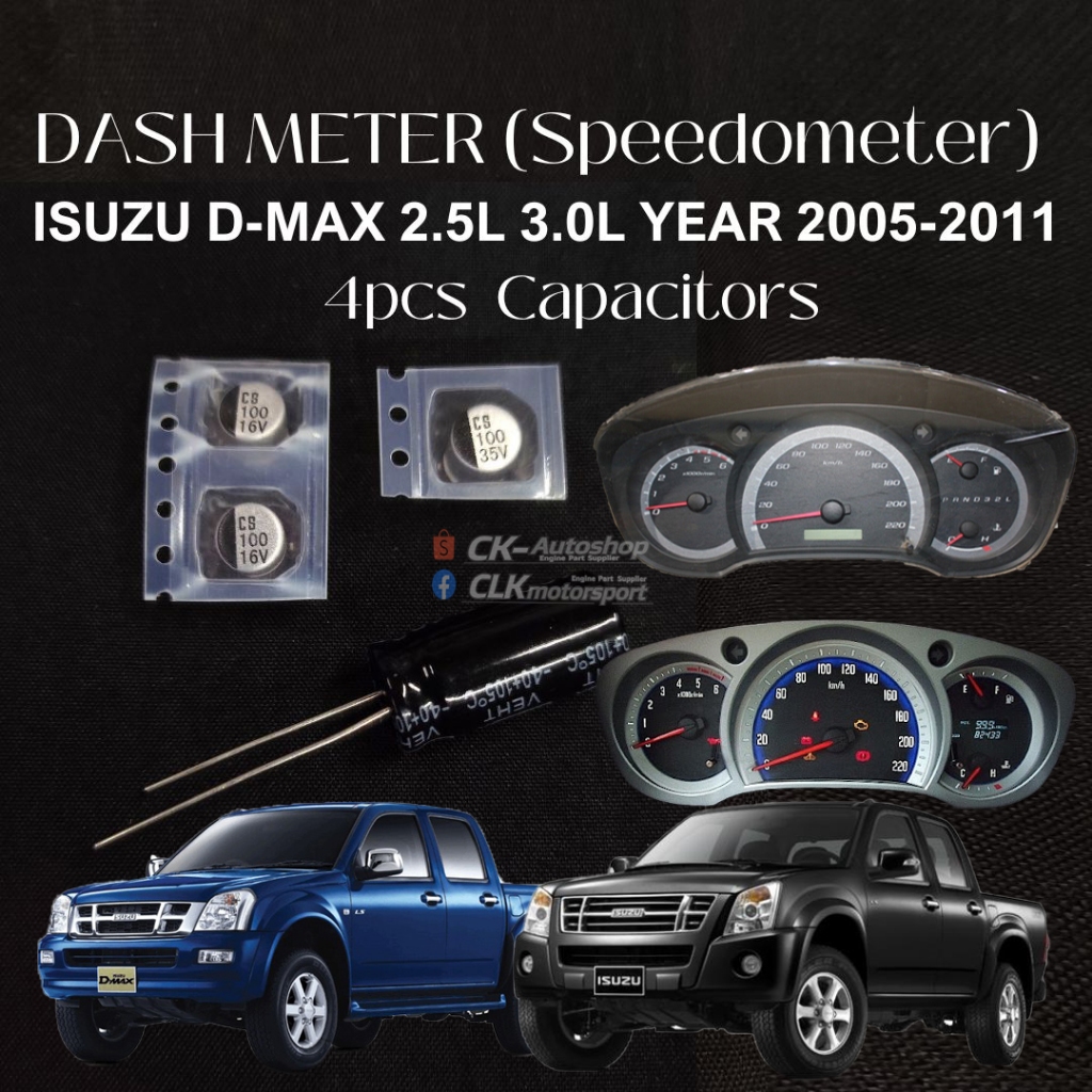 Isuzu DMAX RC 2.5L 3.0L Year 2005 - 2011 Speedometer Capacitors Repair ...