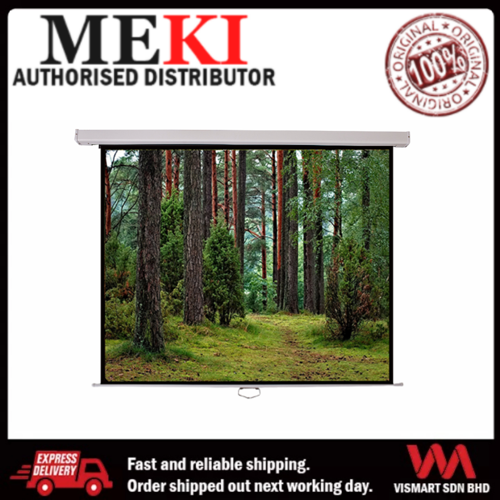 MEKI VISTA MANUAL WALL PROJECTOR SCREEN (Wall & Ceiling Mount) | Shopee ...