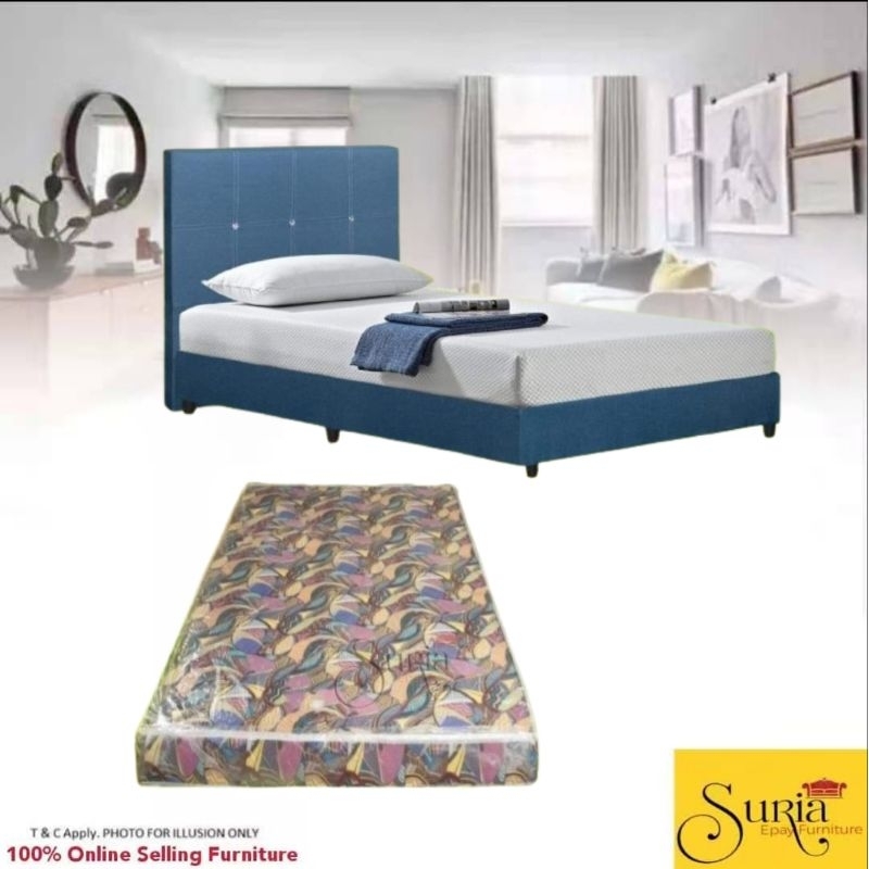 Suria - Fabric Frame Bed / Single Bed / Katil Single Bed / Single Bed ...