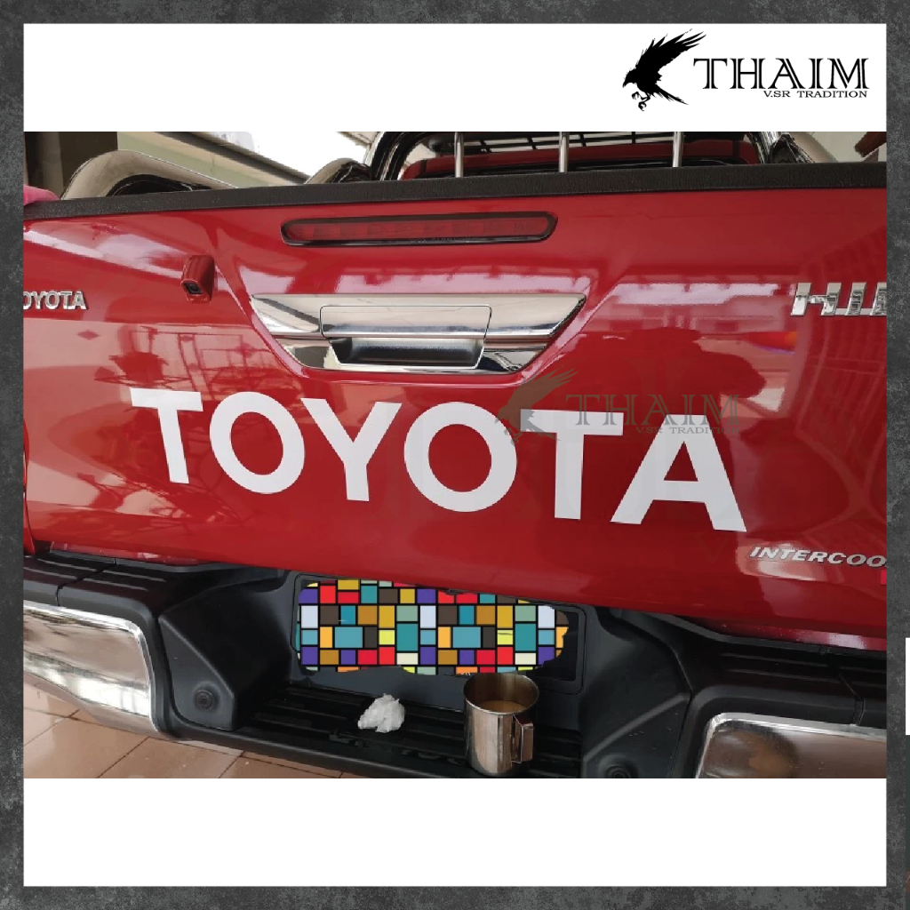 (Ready Stock) Toyota Hilux Tailgate Rear Vinyl Decal Sticker | Shopee ...