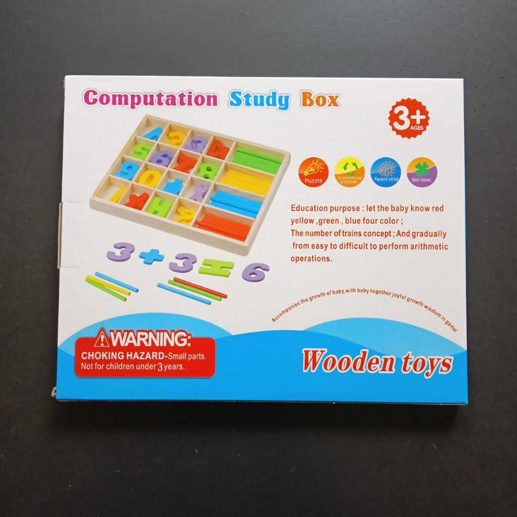 Early Education Wooden Computation Study Box - Basic Math Calculations ...