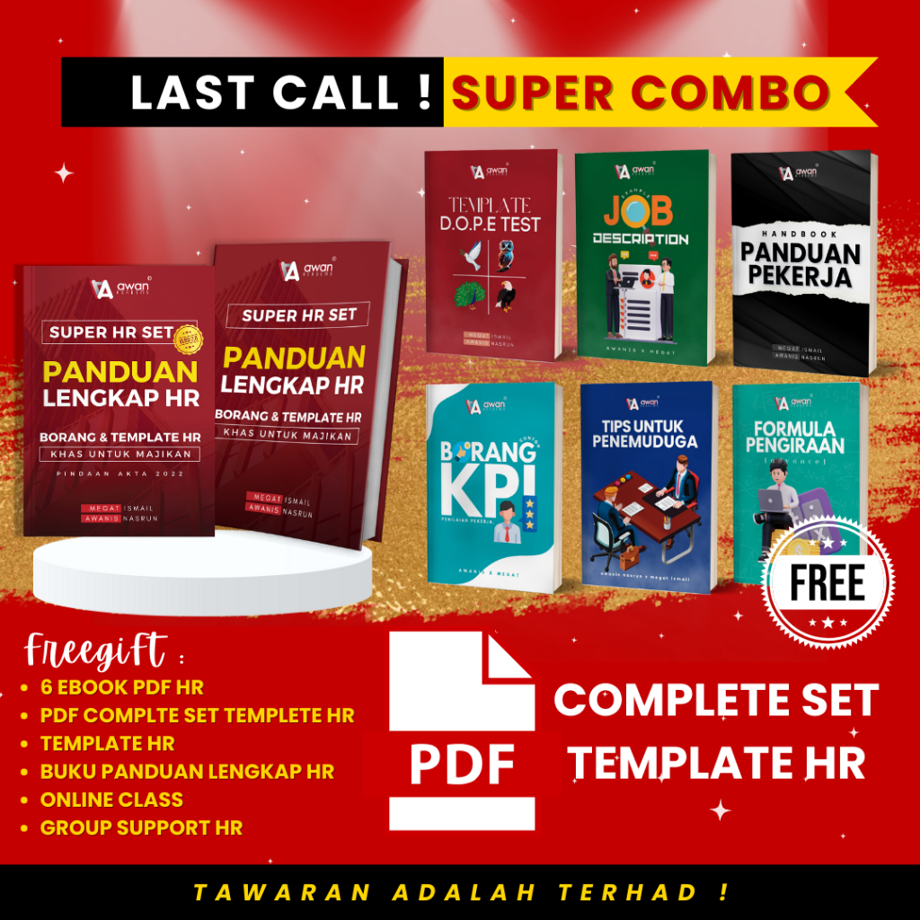 Buku Panduan Lengkap HR AWAN ACADEMY [RUJUKAN HR] - FREE COMPLETE SET TEMPLATE HR (PDF ...