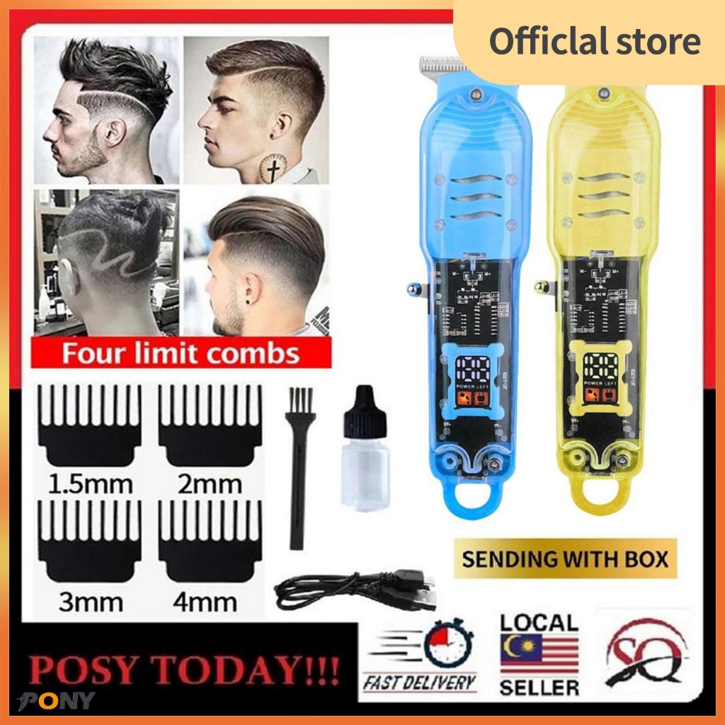 Transparent Trimmer Hair Clipper Rechargeable Small Silent Electric ...