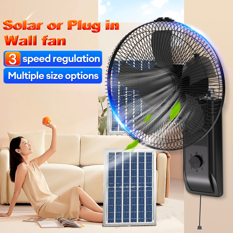 Solar Wall Fan 16Inch Kipas Solar Dinding 0 Noise Solar Fan Home 3 ...