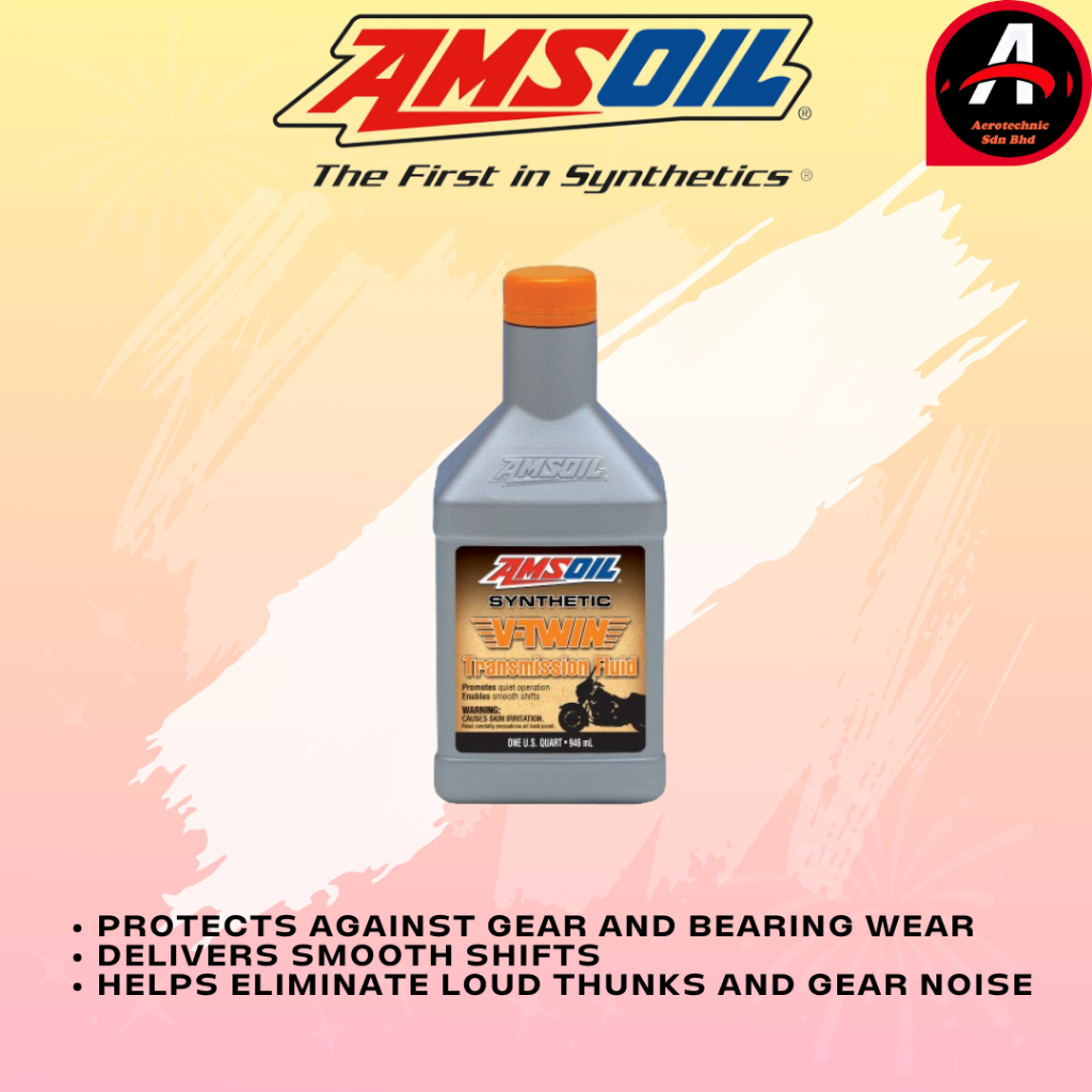 [Ready Stock] Amsoil USA Synthetic V-Twin Transmission Fluid/Gear Oils ...