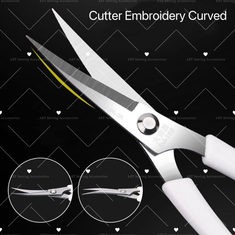 Gunting Sulam Muncung Lengkung(Kepala Bengkok)4.5inch/Curved Embroidery ...