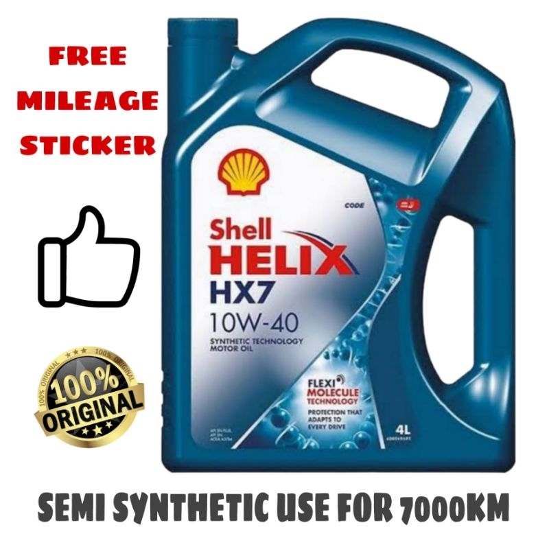 🇲🇾HOT SALES🔥 SHELL SEMI HELIX HX7 10W40 4L THAILAND MARKET ENGINE OIL ...