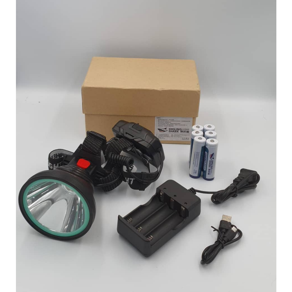 Cheapest Price!! Smiling Shark Powerful Head Lamp LED XHP100 Super ...