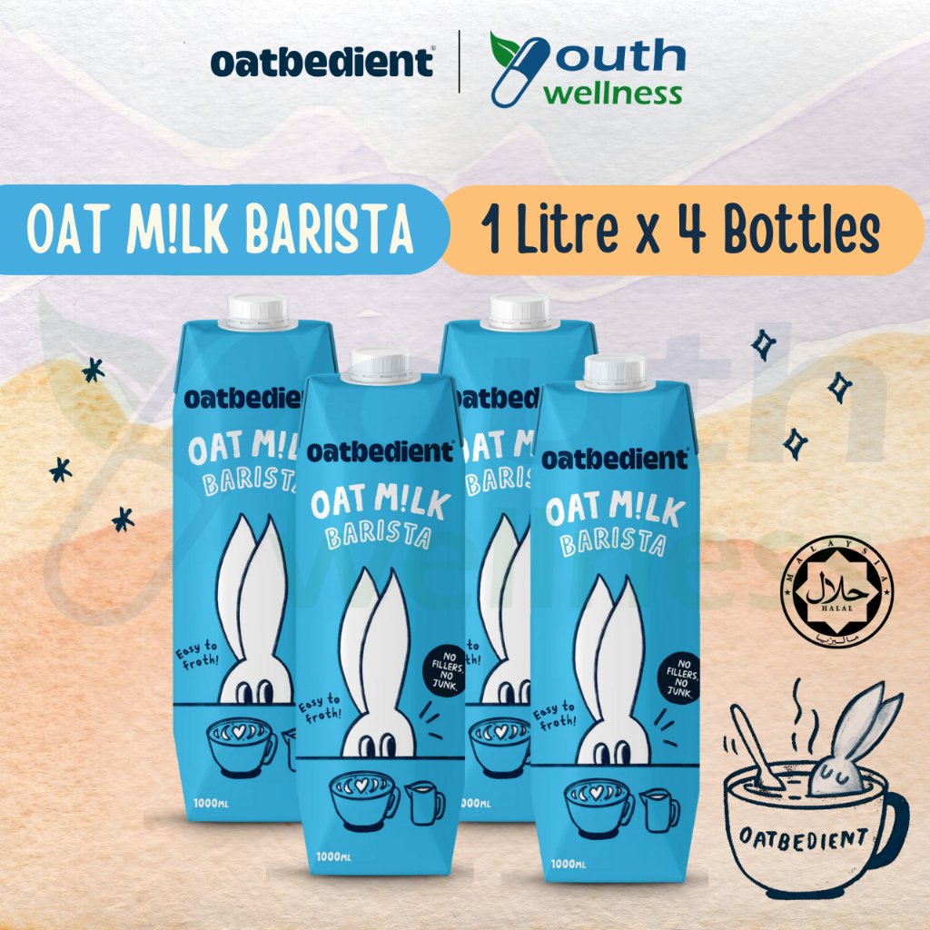 [RTD] Oatbedient Oat Milk Barista (4 x 1Litre) | Shopee Malaysia