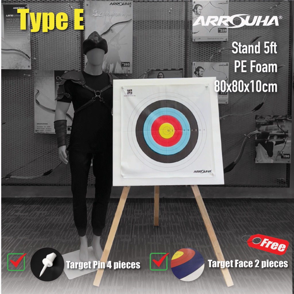 Target Package Type E 80x80x10cm With 5ft Height Wood Target Stand ...