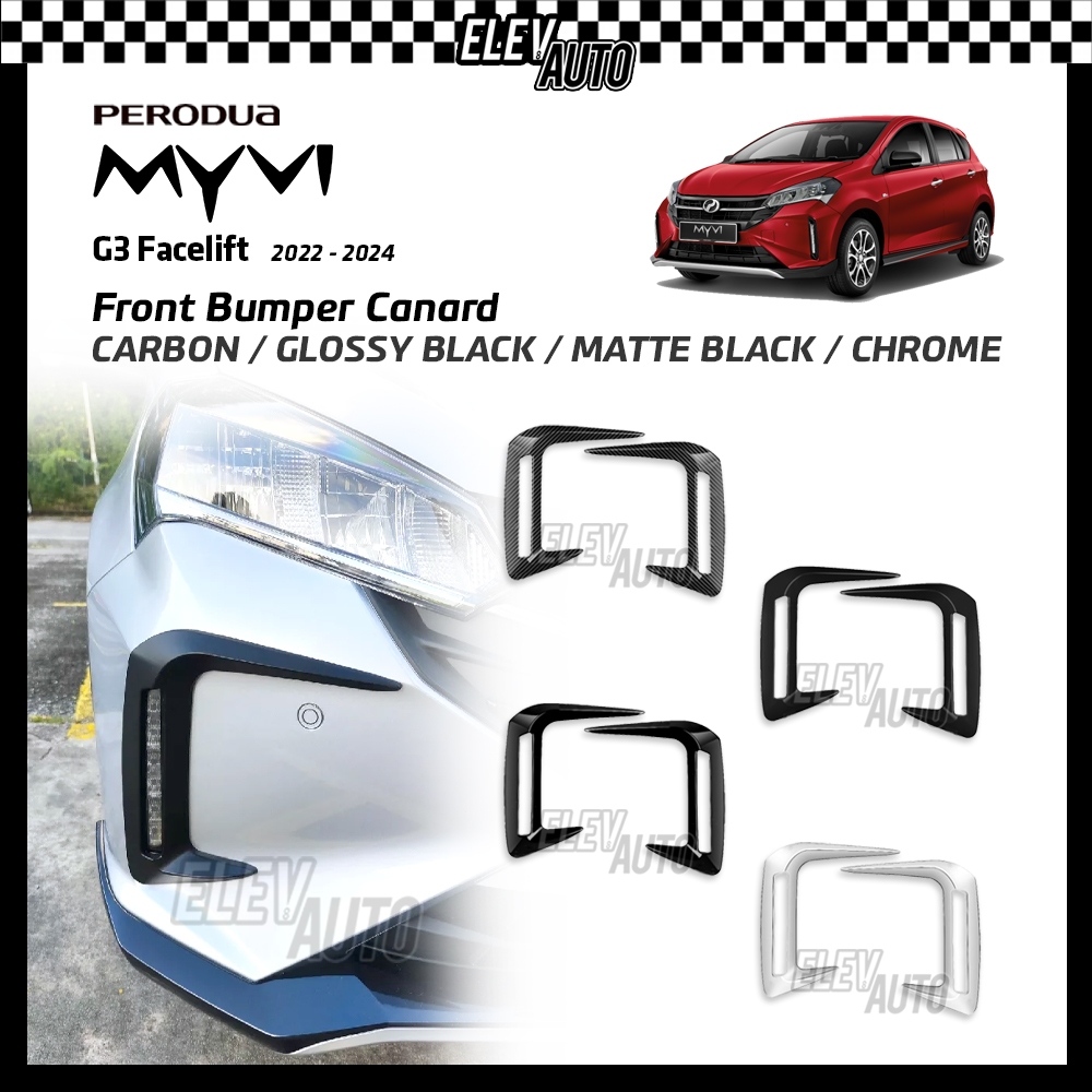 Perodua Myvi G3 Facelift 2022-2024 Front Bumper Canard Side Trim Cover ...