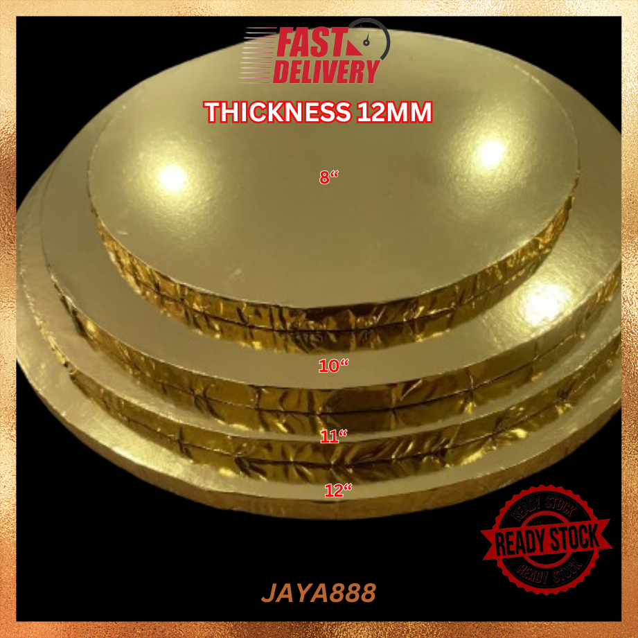 Cake Board Thick Round 12mm Thickness / PAPAN KEK BULAT / CAKE BOARD ...