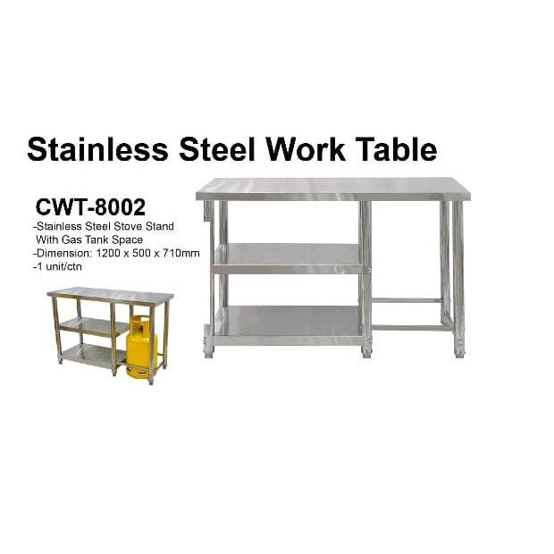 (TABLE ONLY) CHELSTAR Stainless Steel Burner Stand / Table CWT-8002 ...
