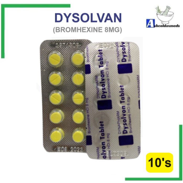 Dyna Dysolvon Tablet 8 mg 10's EXP08/2028 Bromhexine / Buang Kahak ...