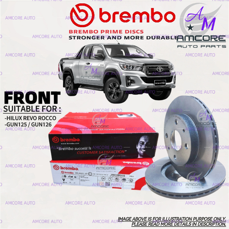 TOYOTA HILUX REVO ROCCO GUN125 GUN126 - BREMBO BRAKE DISC ROTOR / DISC ...