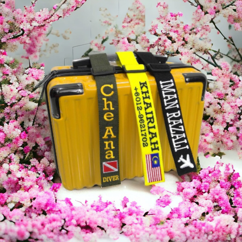 Adjustable Lock Luggage Tag Embroidery Custom Pre Order - Bag Tag ...