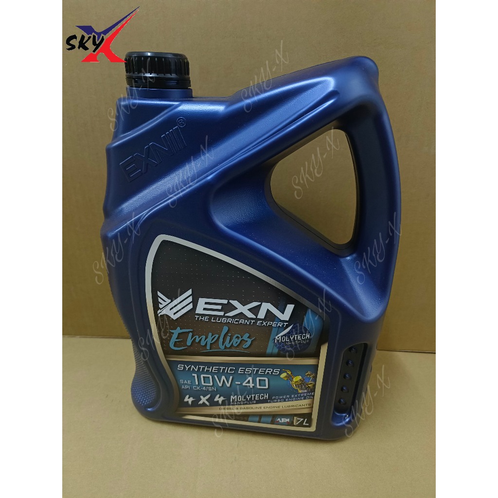 EXN Engine Oil Emplios Synthetic Esters 10W40 -7LITER | Shopee Malaysia