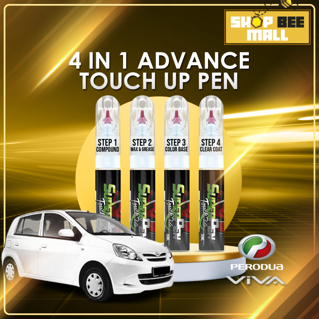 Perodua Viva Advance Touch Up Pen 4 IN 1 Original Car Paint DIY Repair ...
