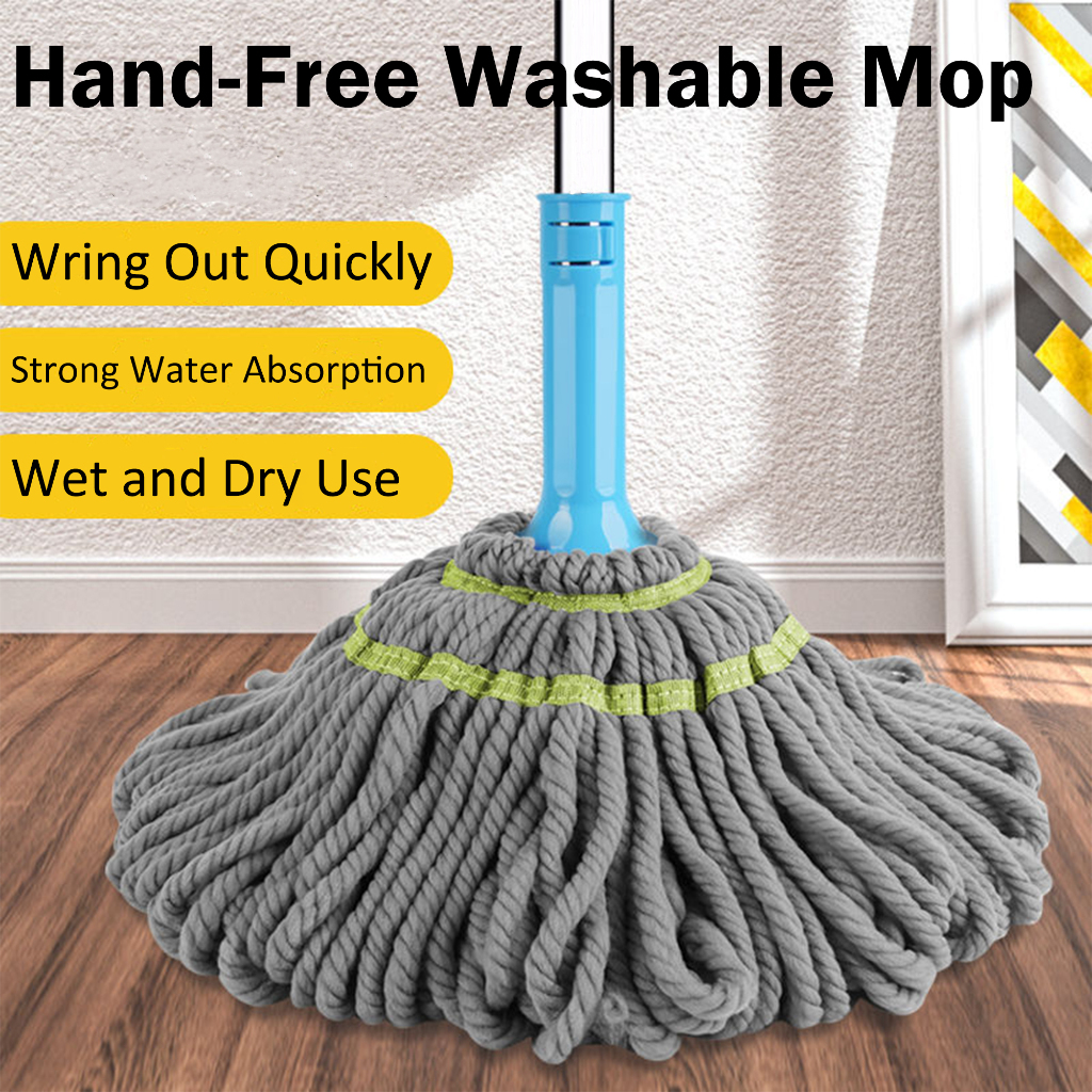 Mop Putaran microfiber self twist Lazy Magic mop Dual Use of Dry and ...
