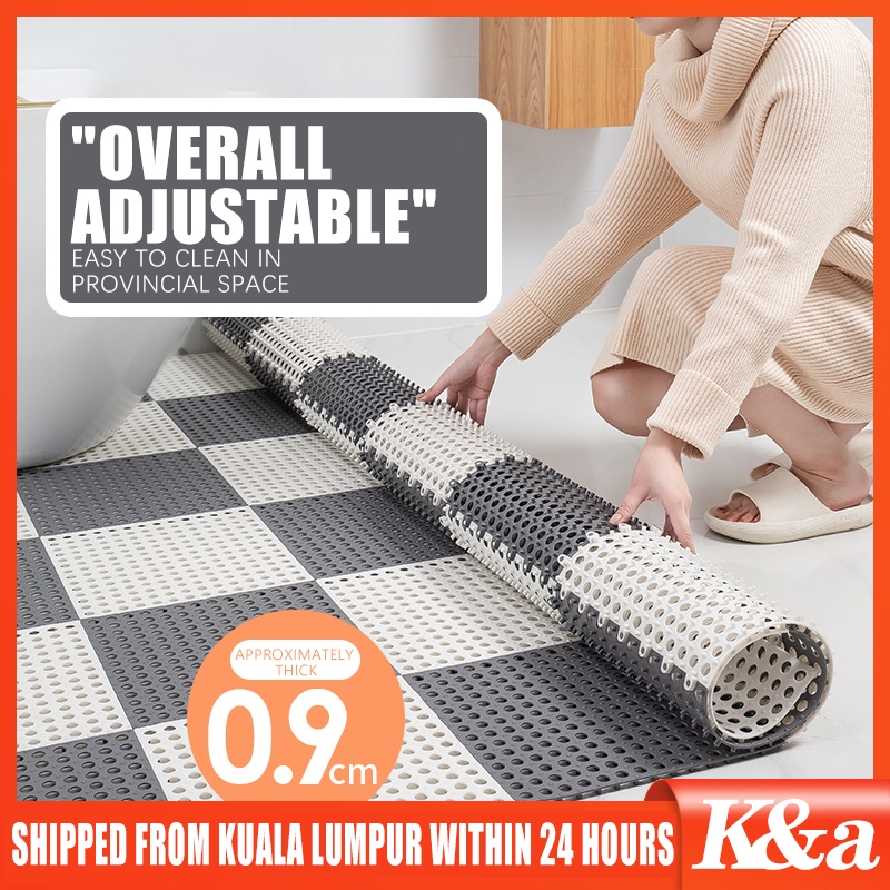 (Ready Stock) Anti Slip Splicing PVC Bathroom Toilet Kitchen Floor Mat ...