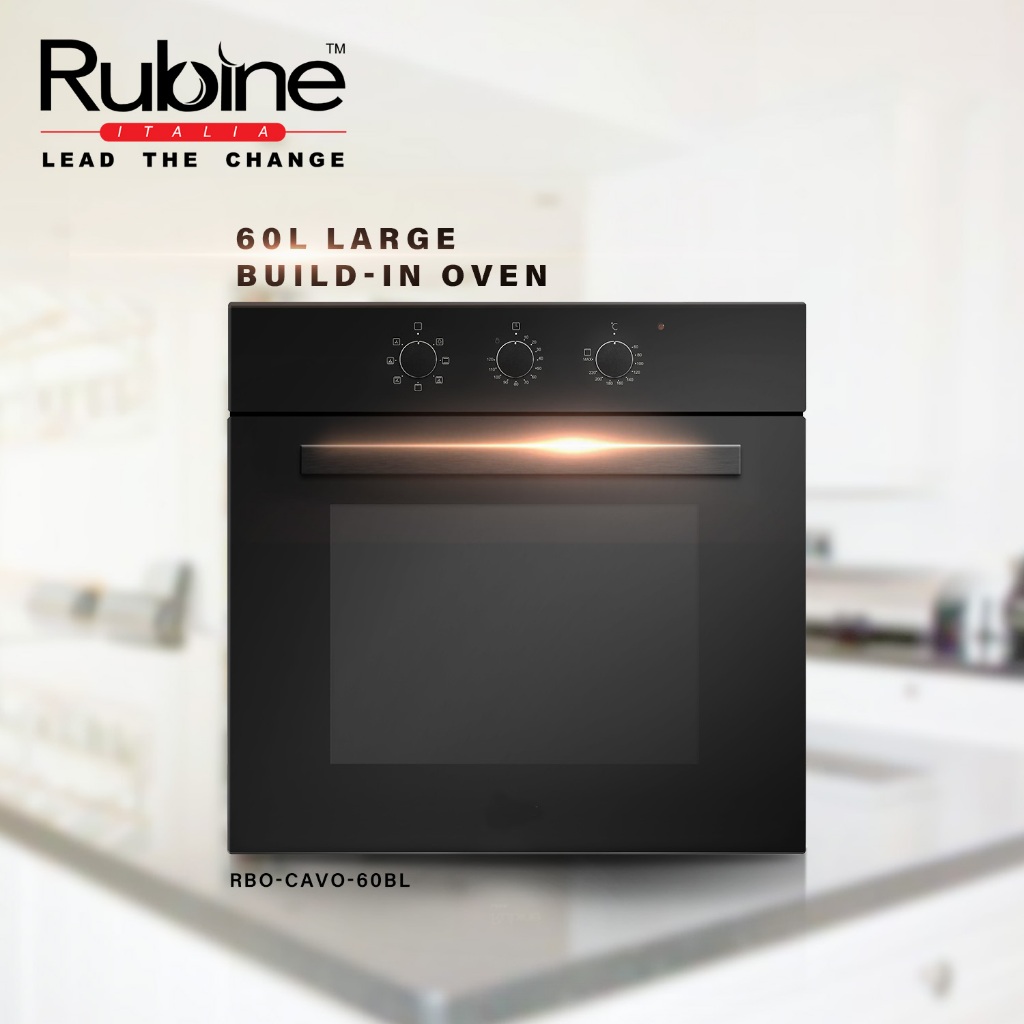 [FREE Shipping] Rubine Cavo Built-in Oven 7 Functions 60 Litre - RBO-CAVO-60BL | Shopee Malaysia