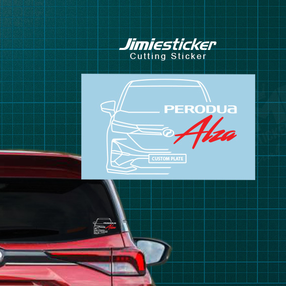 Sticker Kereta Alza, Perodua Alza, Car Sticker, Vinyl Cutting, Custom ...