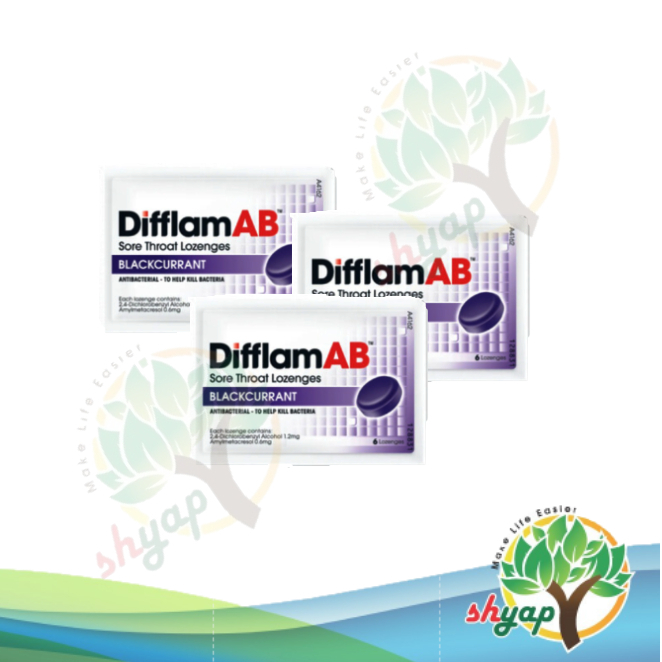 3 PKT X Difflam AB Sore Throat Lozenges 6's B/C | Shopee Malaysia