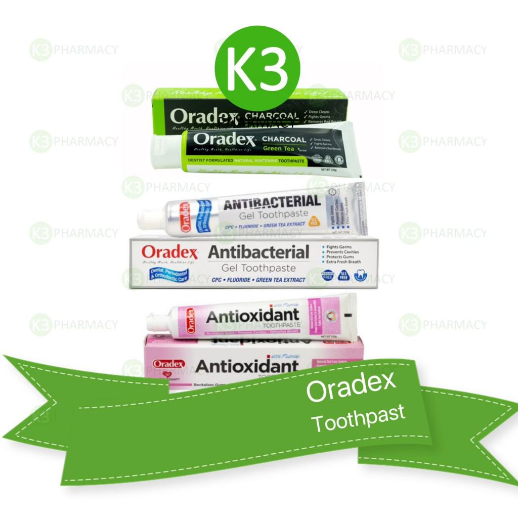 Oradex Toothpaste Antioxidant / Antibacterial / Charcoal (120G ...