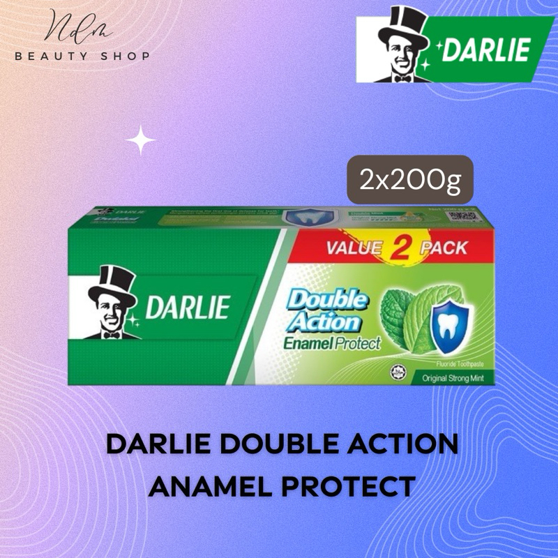 DARLIE Double Action Enamal Protect Strong Mint (2 x 200g) | Shopee Malaysia