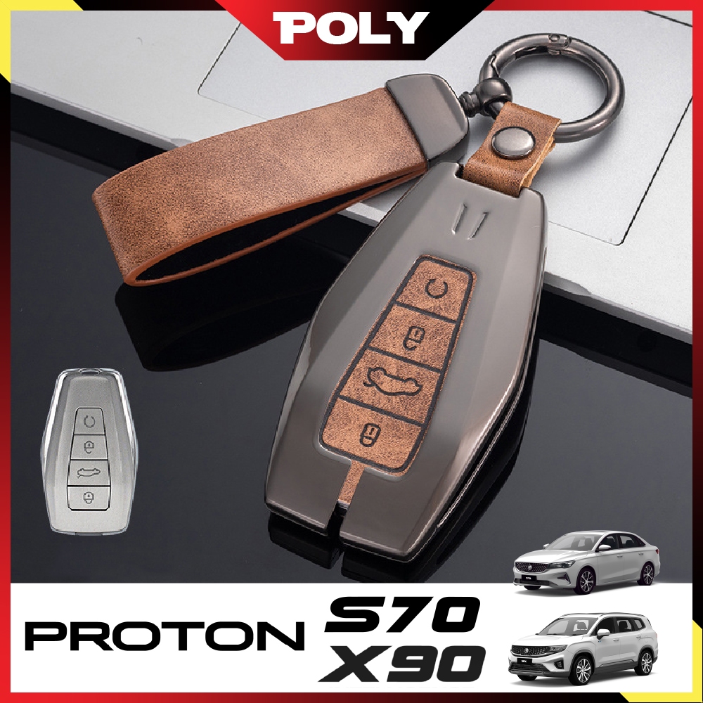 Alcantara Leather Proton S70 X90 Key Cover Key Case Sarung Kunci Remote ...