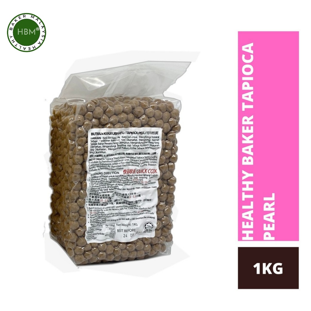 BOBA / Tapioca Pearl / QUICK COOK BUBBLE TEA / Butiran Kanji Ubi Kayu Halal 1kg/450g | Shopee ...