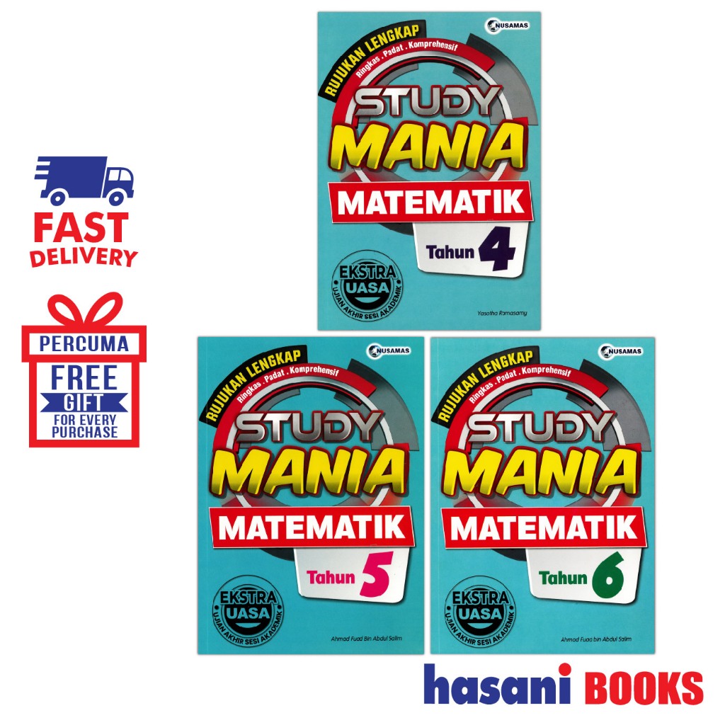 Hasani Nusamas Rujukan Lengkap Study Mania Matematik Tahun 4 - 6 | Shopee Malaysia