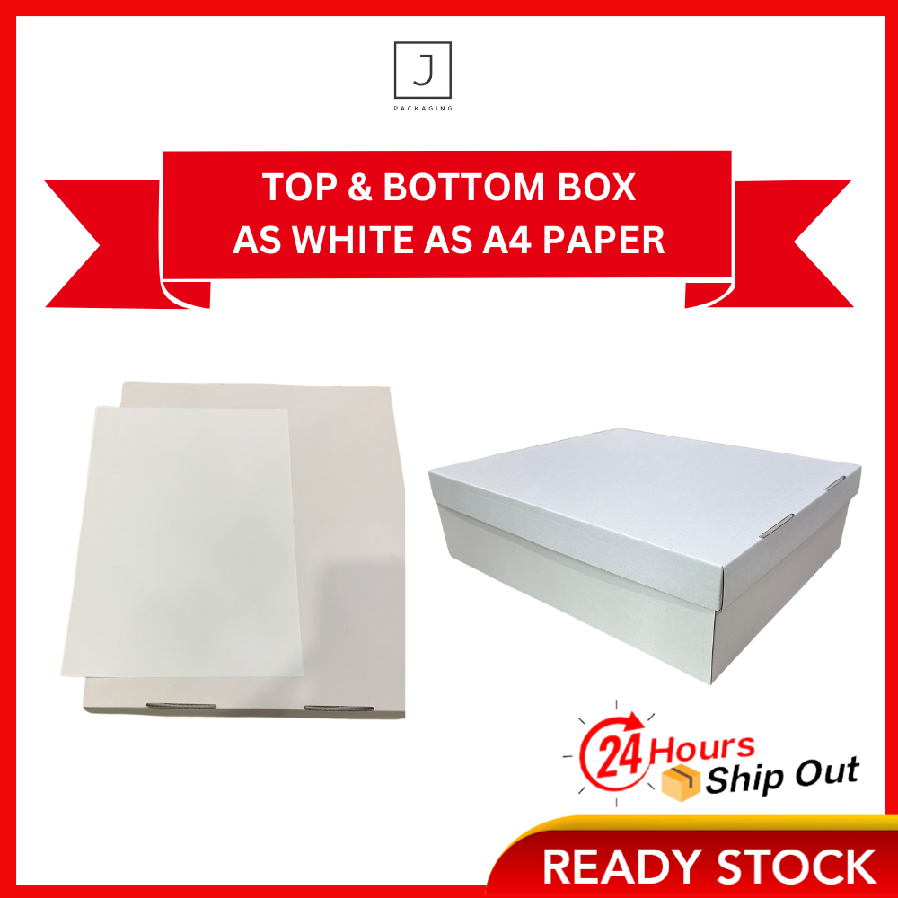 J Packaging | Top & Bottom Box (White Colour) Packaging Box Die Cut Box ...