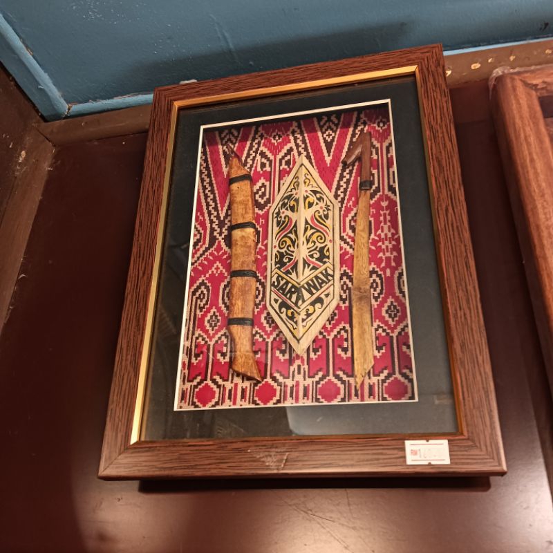 frame terabai parang decorative Sarawak ibun 22cm*30cm Gawai | Shopee ...