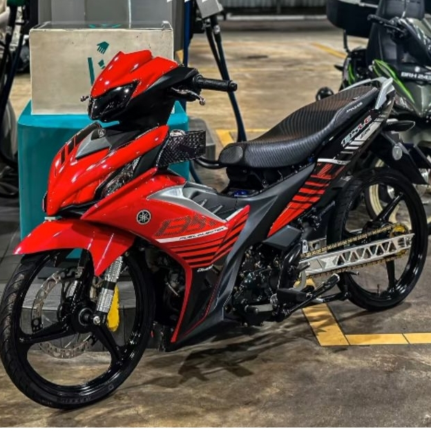 LCV8 LC135 FI COVER SET MERAH PURBA BATMAN HITAM PURBA FREE TAMPAL ...