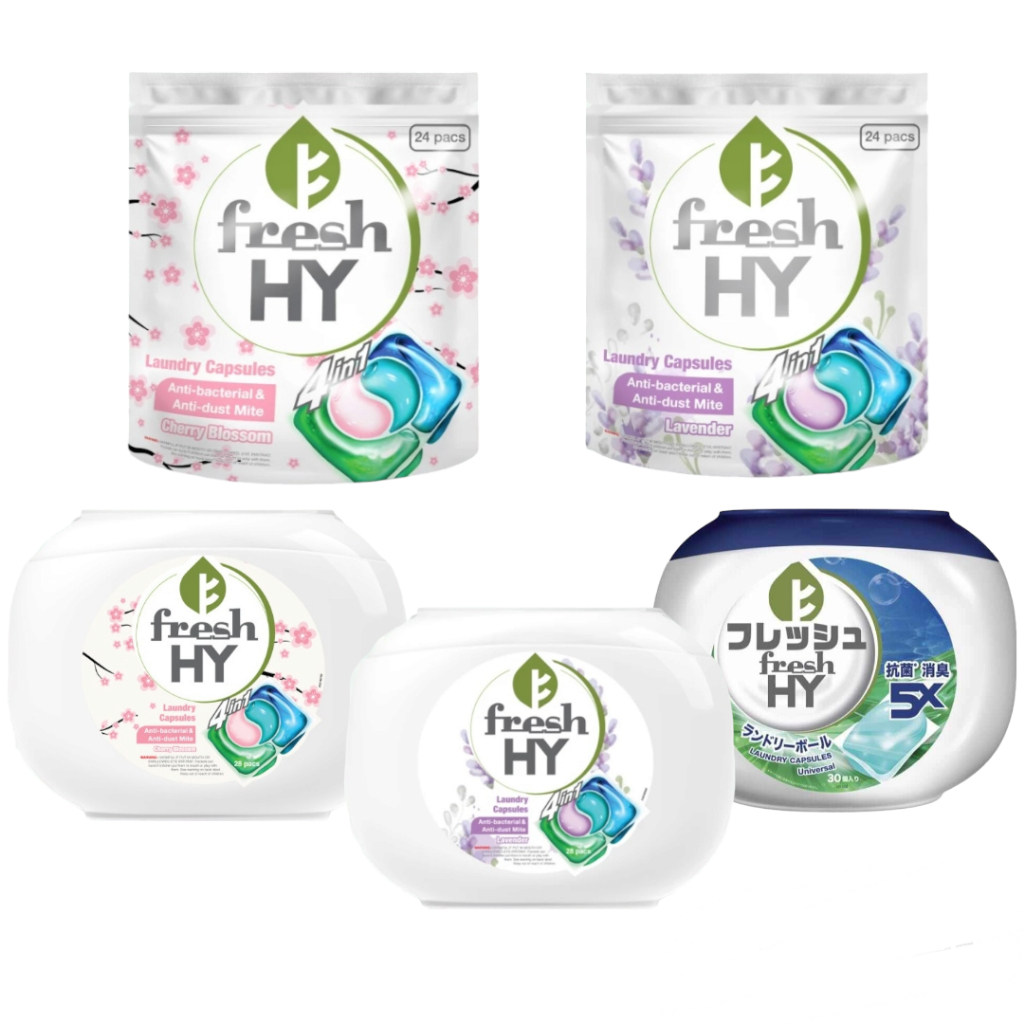 FRESH HY 4in1 LaundryCapsules 10ml x 24pcs Refill / 28pcs | Shopee Malaysia