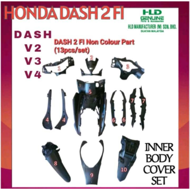 INNER SET DASH V2 V3 V4 110 V1 V2 DASH 110 FI V3 DASH 125 V4 HLD FULL ...