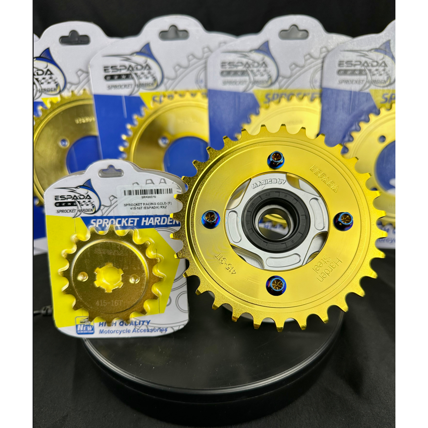 SPROCKET 4 LUBANG FHD HD-3 HD-II 415 LC135 Y15 Y16 ESPADA 31T 32T 33T 34T 35T 36T 37T 38T 39T ...