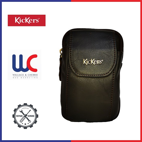Kickers Premium Leather Casual Smart Phone Bag Pouch Beg Kulit | Shopee ...