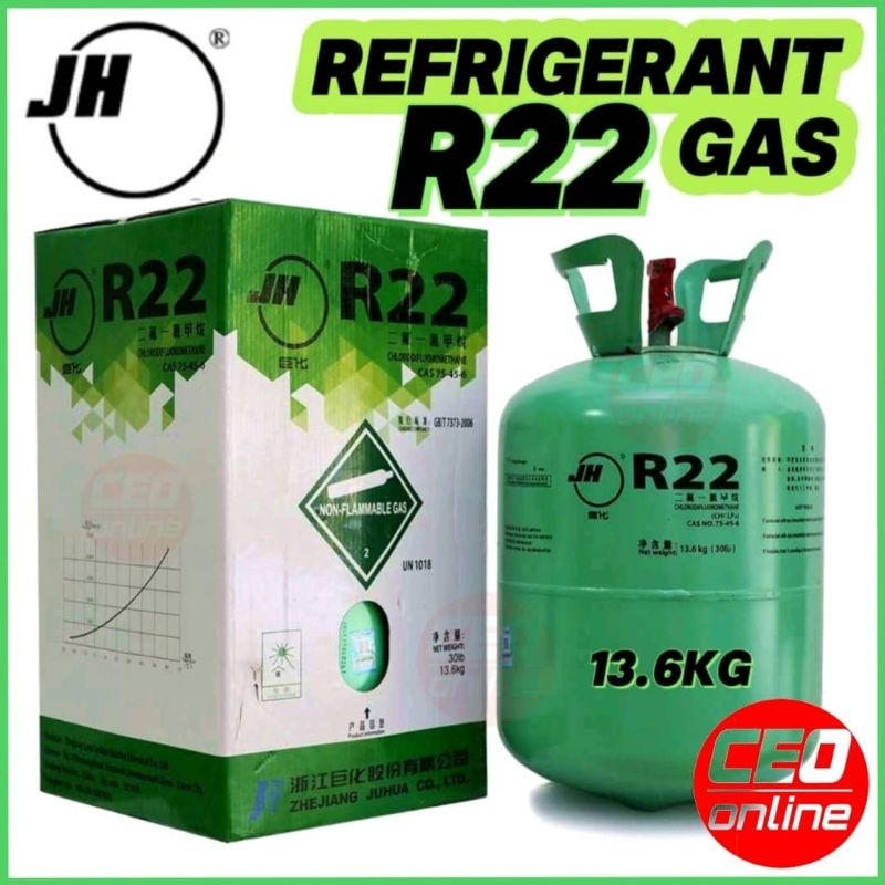 CEO 🇲🇾 R22 REFRIGERATION GAS PURITY 99.9% 13.6kg AIRCOND AIRCON R22 ...
