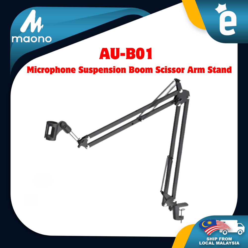 MAONO AU-B01 Microphone Suspension Boom Scissor Arm Stand for ...