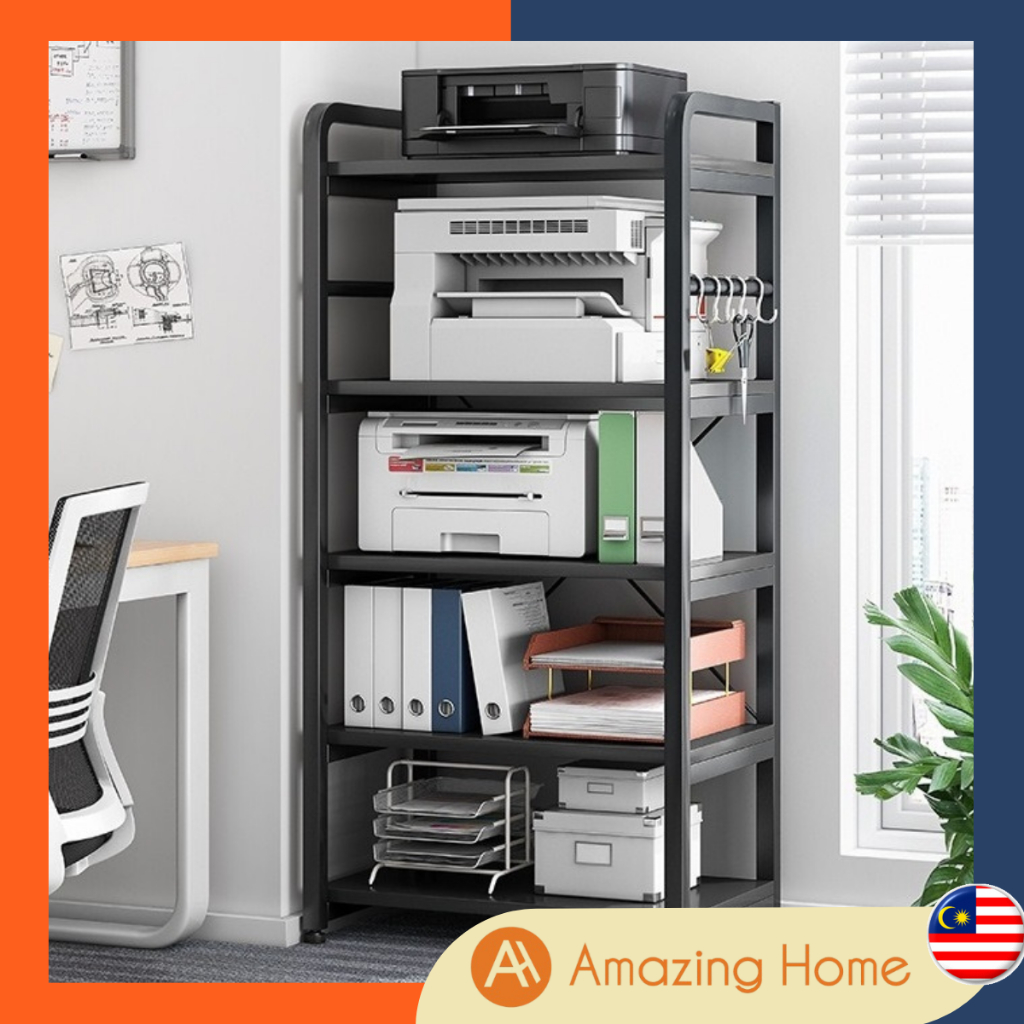 AmazingHome Floor Rack Office Storage Shelf Rack Printer Stand Home ...