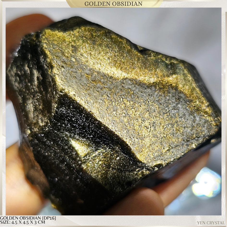 GOLDEN OBSIDIAN RAW *HIGH GRADE*[DP16]MEXICO- POWERFUL CLEANSER, SHIELD ...