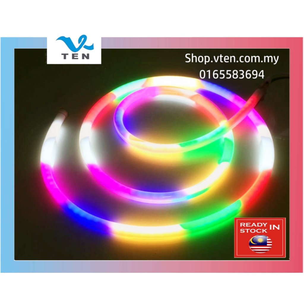 1-10M 360Degree Round Neon RGB Marquee Running Neon LED Strip Light ...