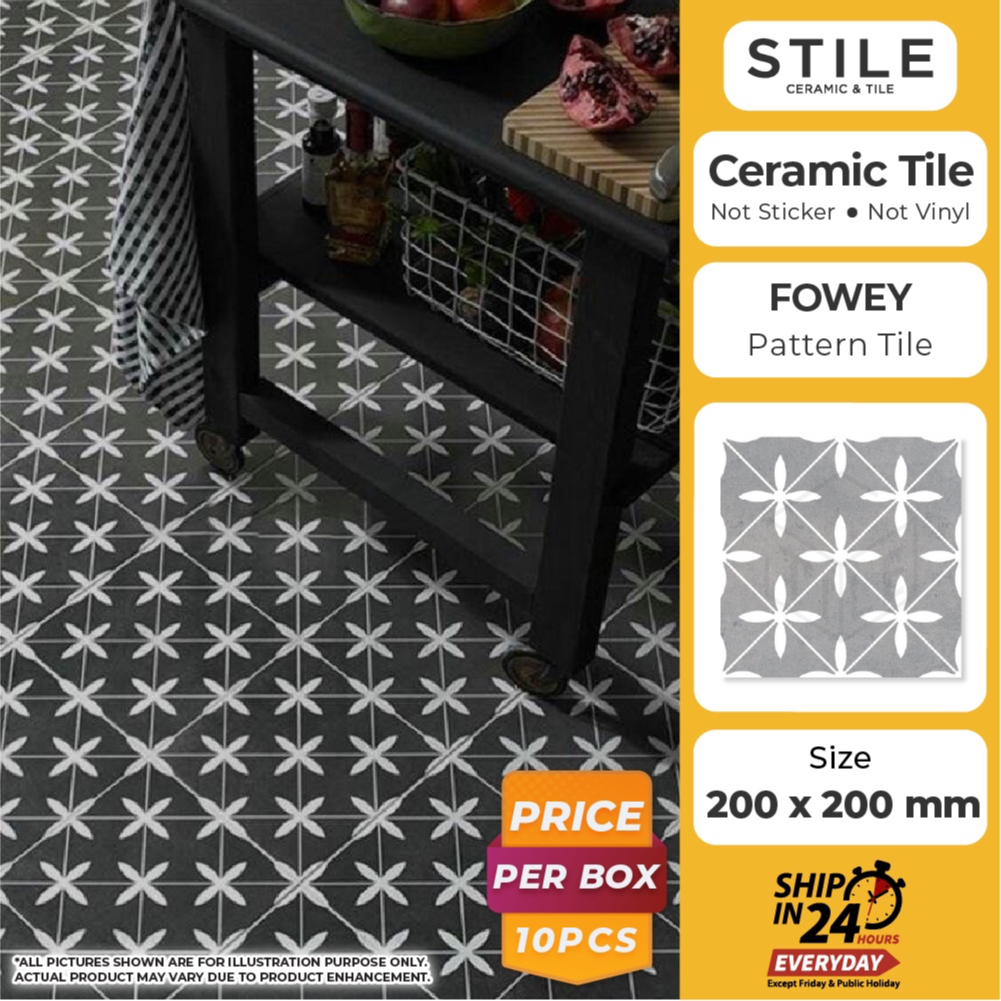 [REAL TILE]10PCS FOWEY PATTERN TILES/MOZEK/CERAMIC TILES/MOZEK DAPUR ...
